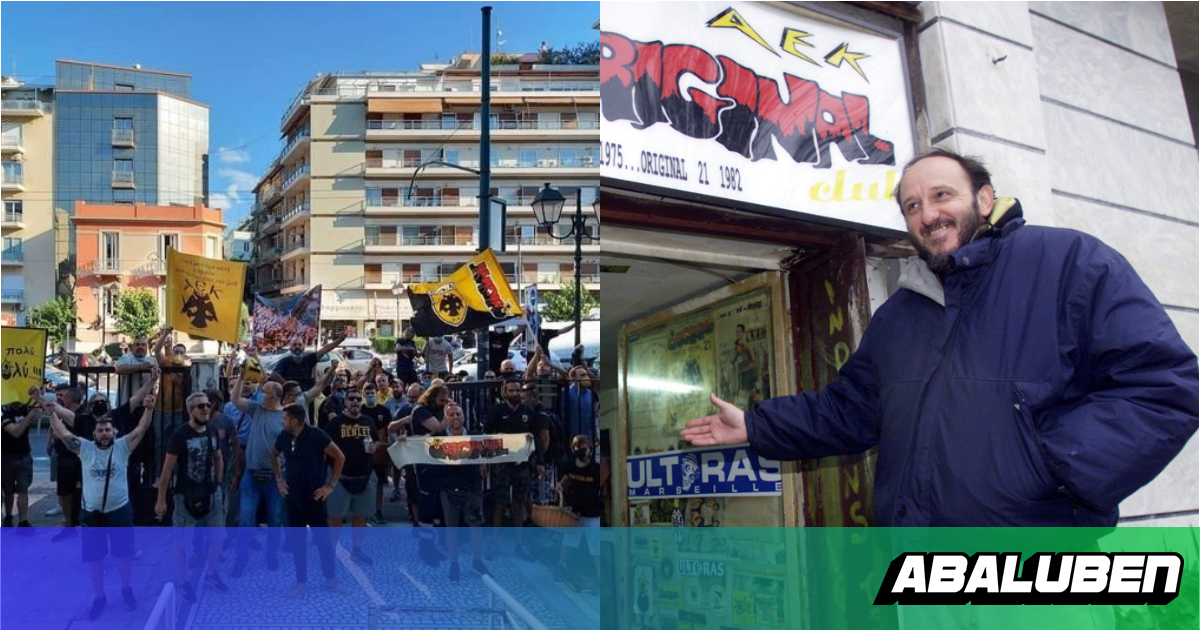 Original εξέδρα έξω από το Ιπποκράτειο κάναν οπαδοί της ΑΕΚ για τον ...